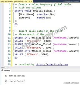 SQL Server Temp Table : Create, Drop & Manage - T-SQL